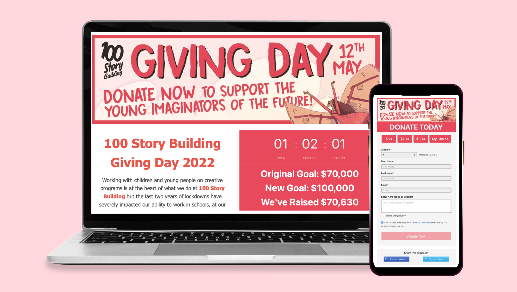 Small But Mighty! 100 Story Building's Giving Day Success