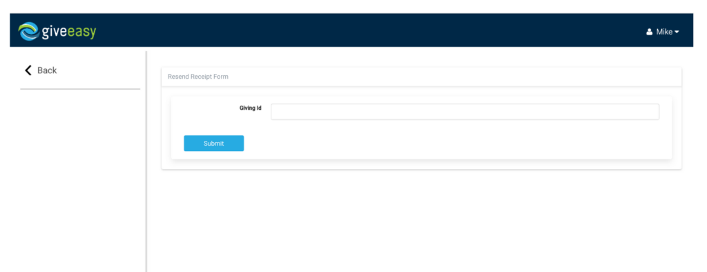 My Email Receipts – GiveEasy